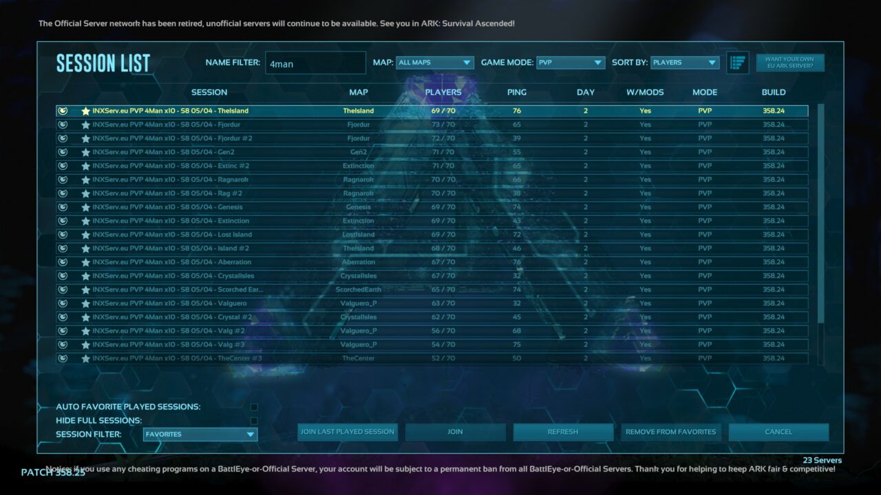 INX ARK PVP Servers - Best PVP Cluster ! ARK PVP INX 4Man